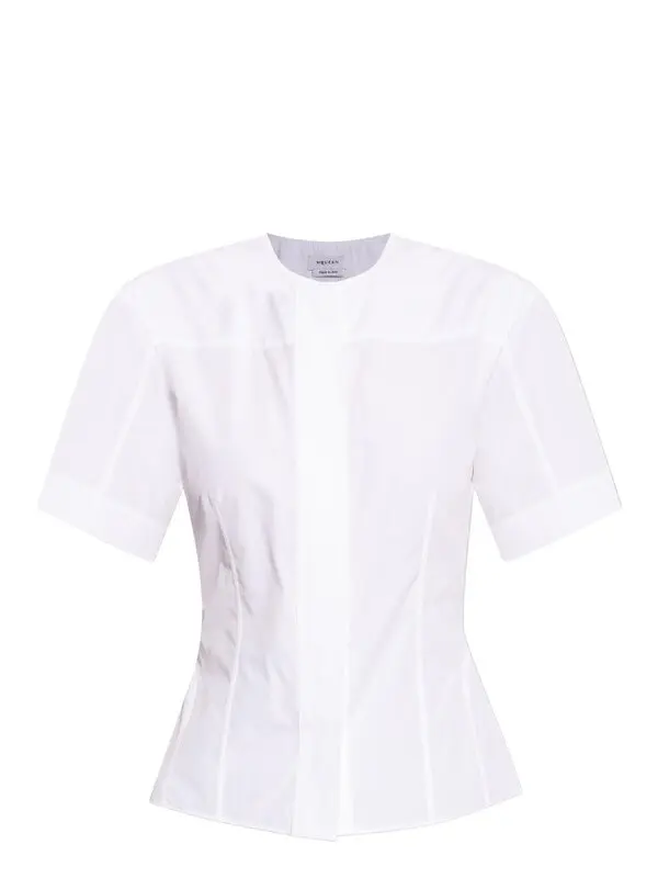 Alexander McQueen Cotton Short-sleeve Top - White