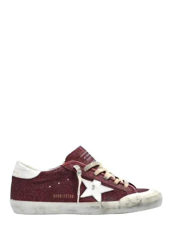 GOLDEN GOOSE Super-star Penstar Classic With Lis Sneakers - Burgundy
