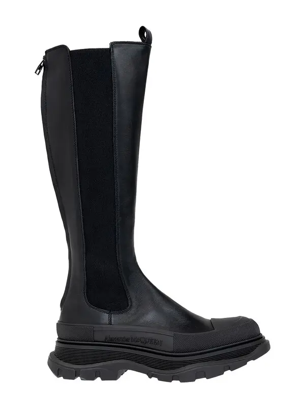 Alexander McQueen Tread Knee-high Boots - Black