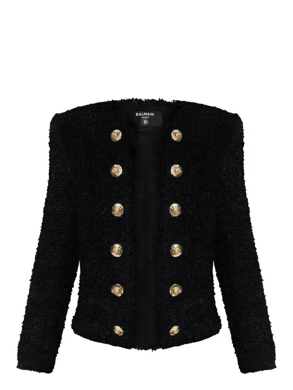Balmain Tweed Blazer - Black