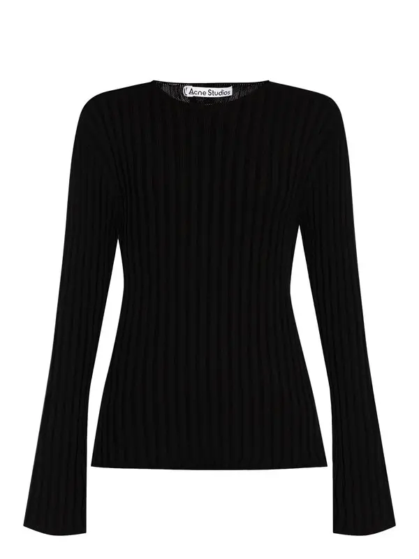 Acne Studios Ribbed Cotton Sweater - Black