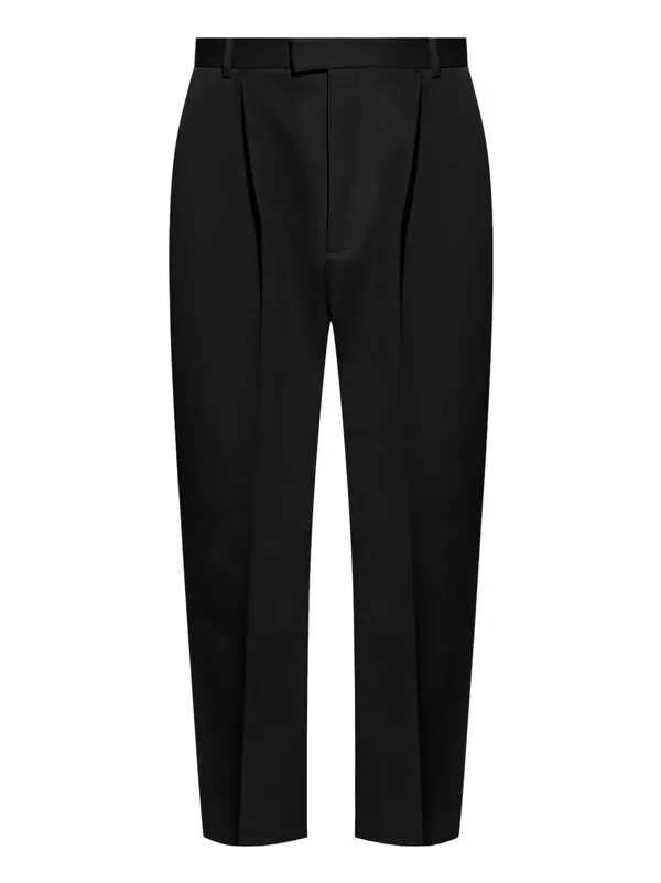 Bottega Veneta Creased Wool Trousers - Black