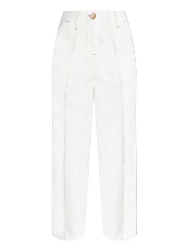 Emporio Armani High-waisted Straight Leg Jeans - White