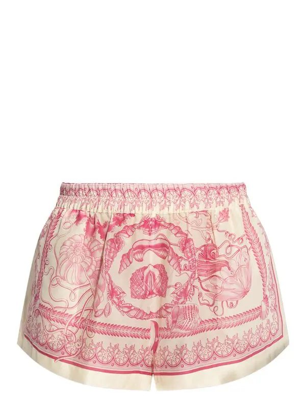 Versace Printed Beach Shorts - Pink