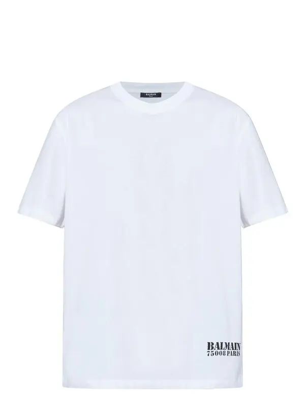 Balmain T-shirt With Printed Logo - White