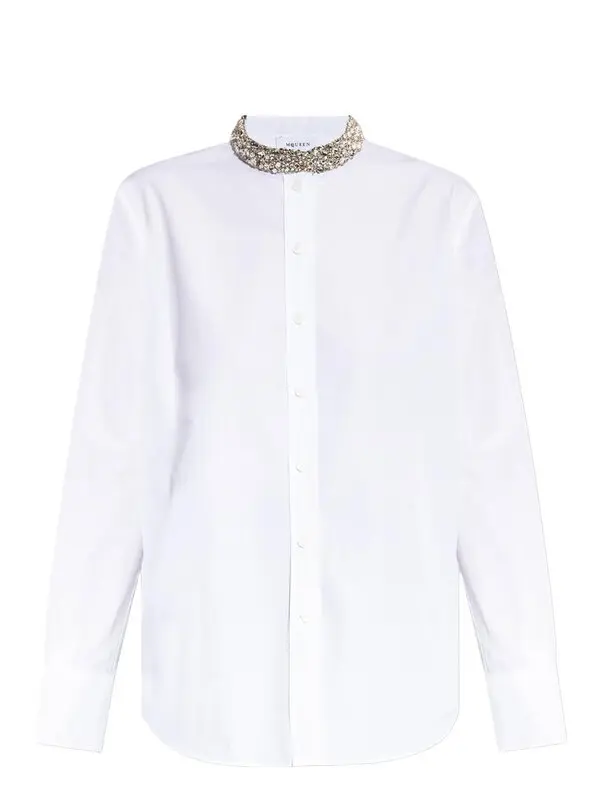 Alexander McQueen Crystal Embellished Shirt - White