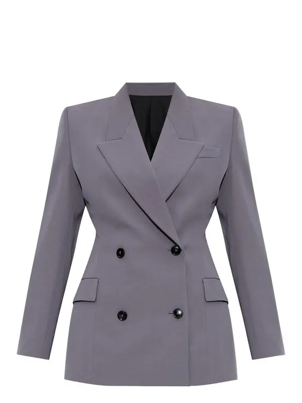 Alaïa Double-breasted Blazer - Grey