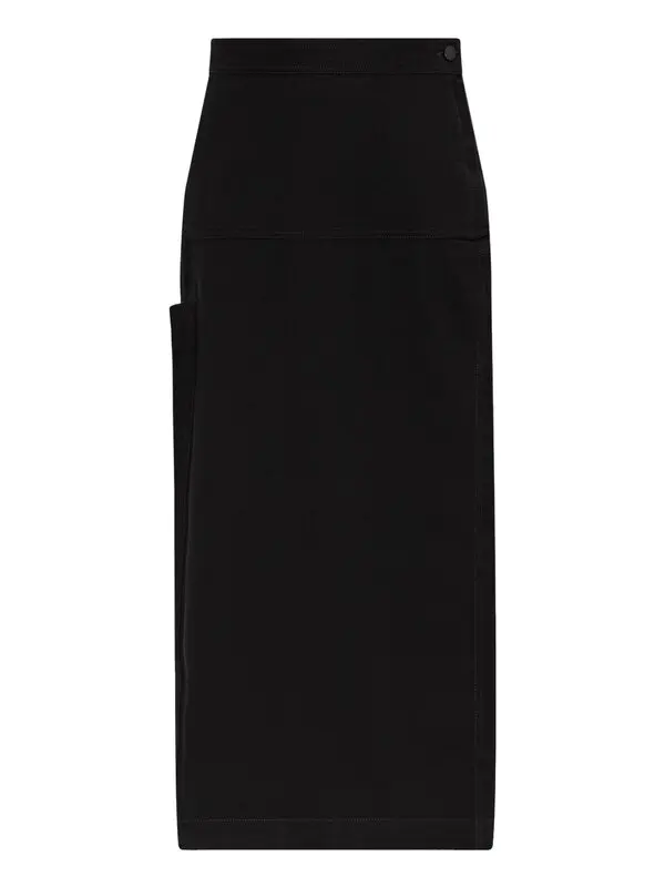 LEMAIRE Skirt With Slit - Black