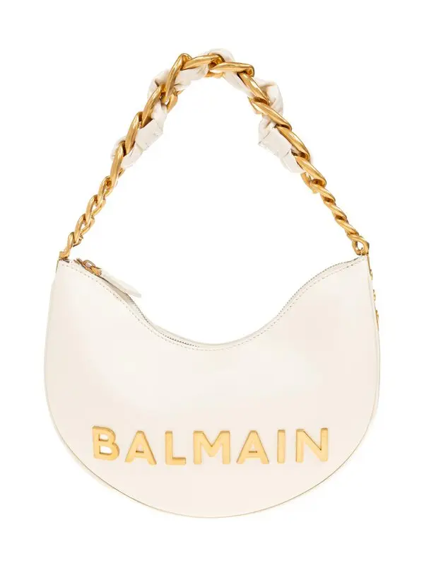 Balmain 1945 Soft Shoulder Bag - Cream