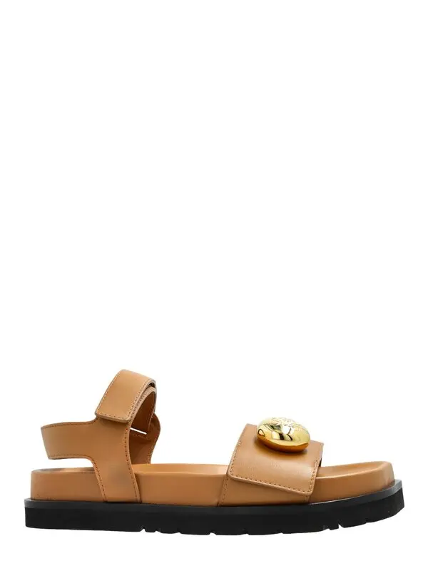 Loewe Pebble Leather Sandals - Brown