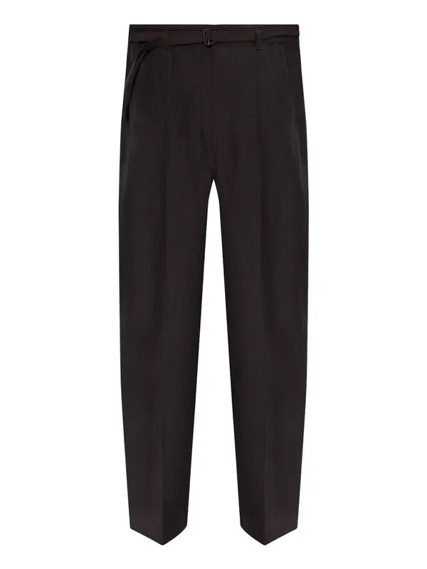 LEMAIRE Pleated Trousers - Brown