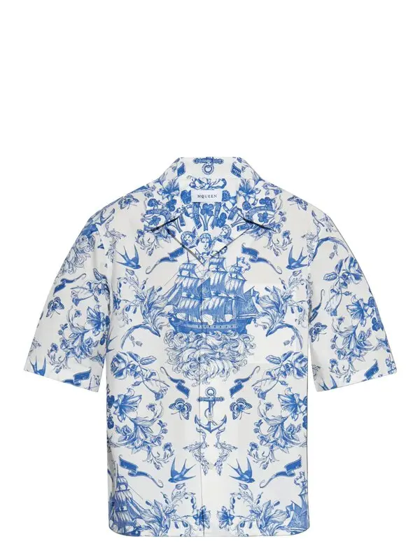 Alexander McQueen Shirt With Print - Blue