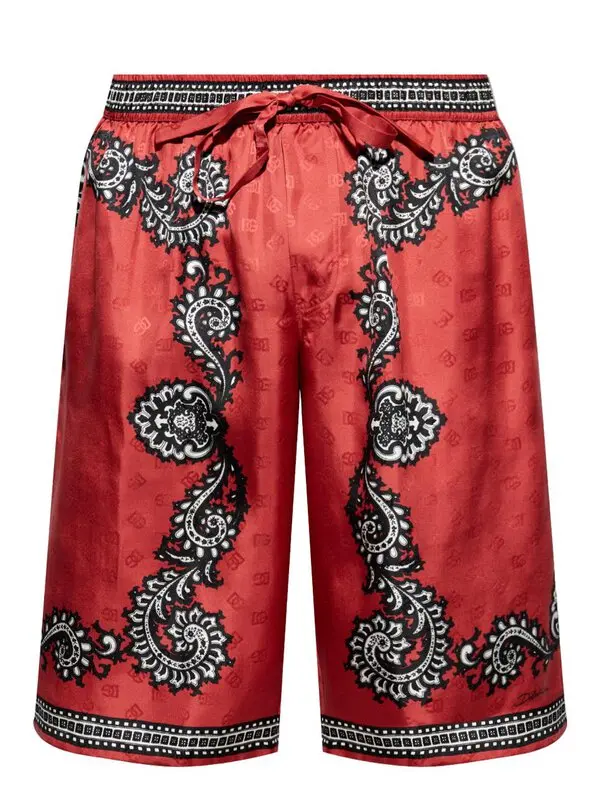 Dolce & Gabbana Silk Shorts - Red