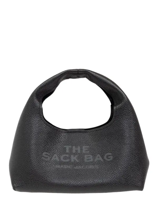 Marc Jacobs Handbag With Embossed Logo And Removable Pocket - Black