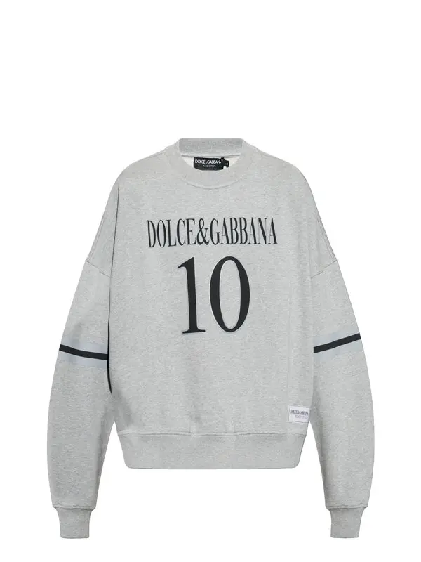 Dolce & Gabbana Sweatshirt With Logo - Grey