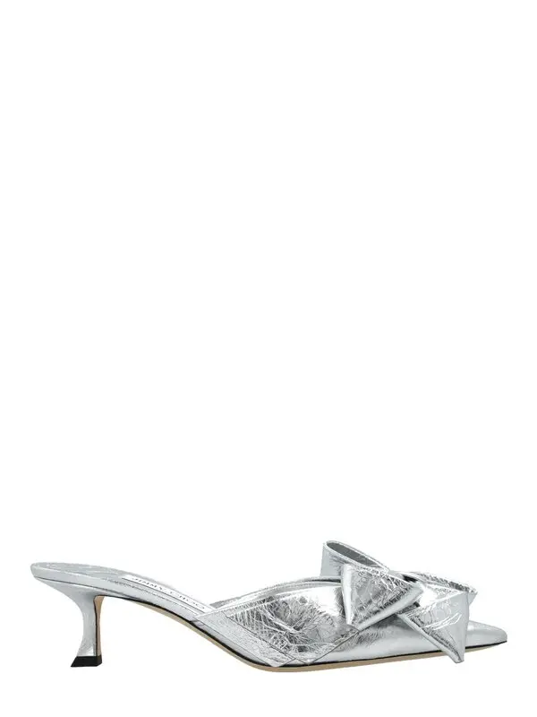 JIMMY CHOO Staz Heeled Sandals - Silver
