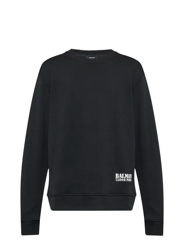 Balmain Sweatshirt With Printed Logo - Black