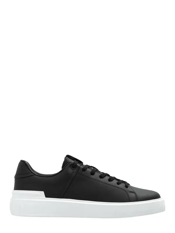 Balmain B-court Leather Sneakers - Black