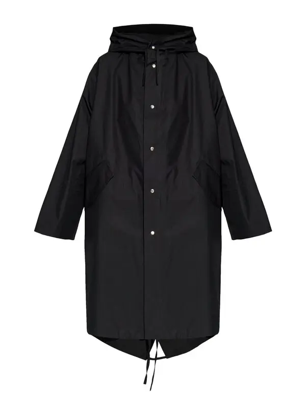 JIL SANDER Cotton Parka With Hood - Black