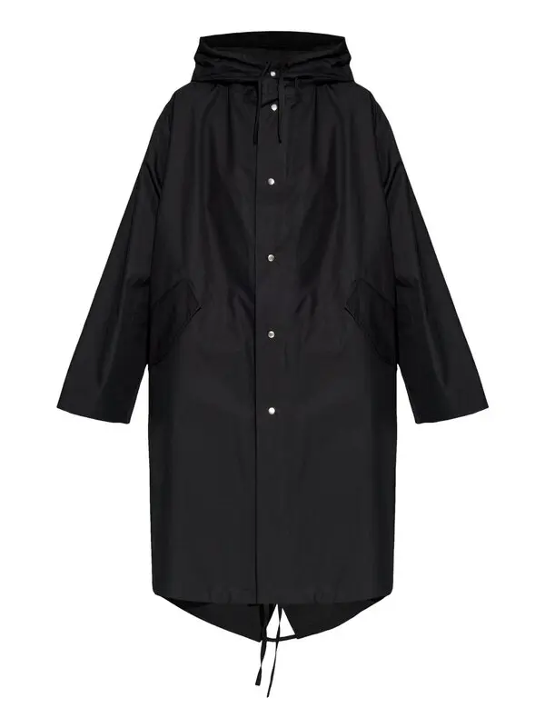 JIL SANDER Cotton Parka With Hood - Black
