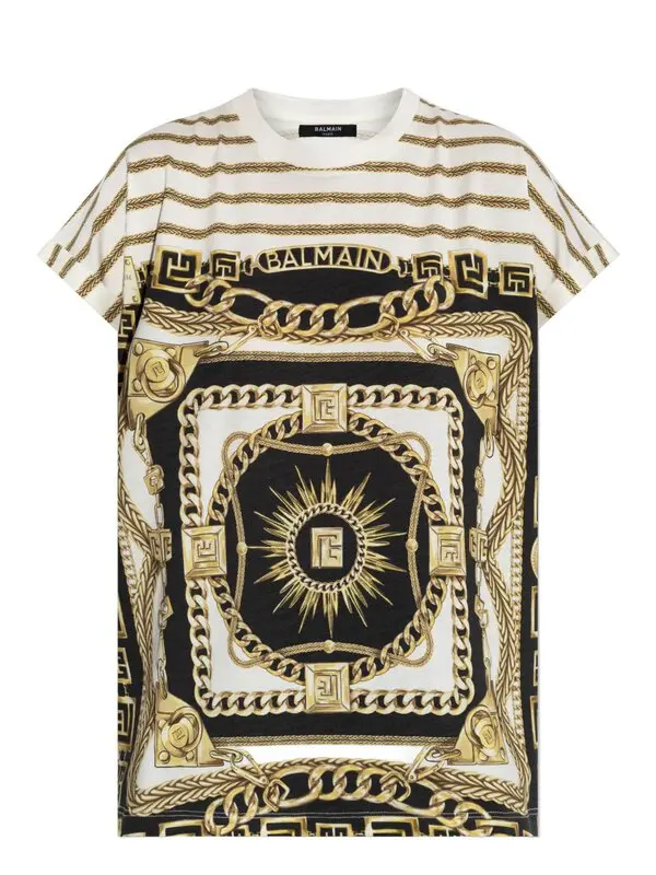 Balmain Printed Top - Cream