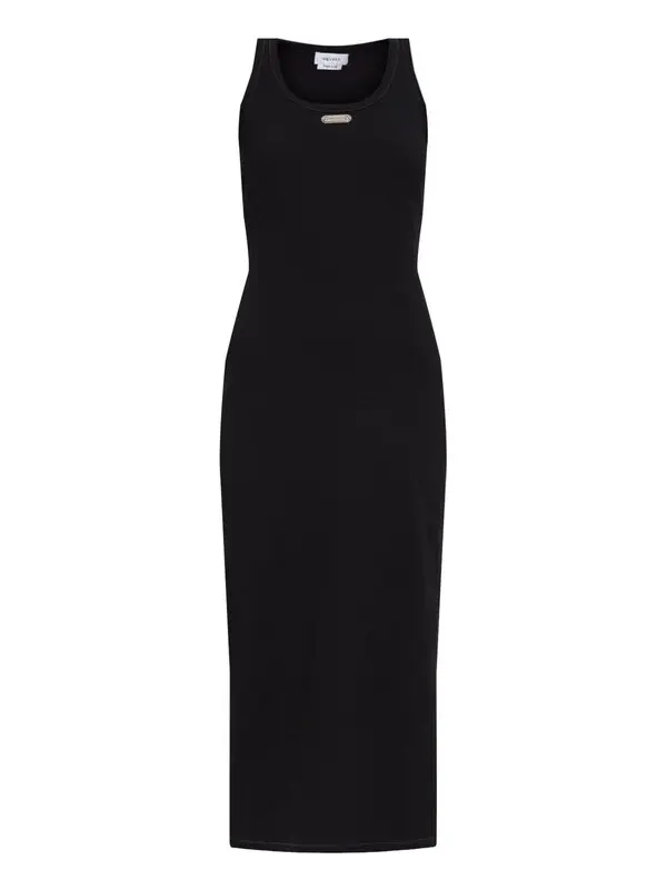 Alexander McQueen Ribbed Bodycon Midi-length Dress - Black