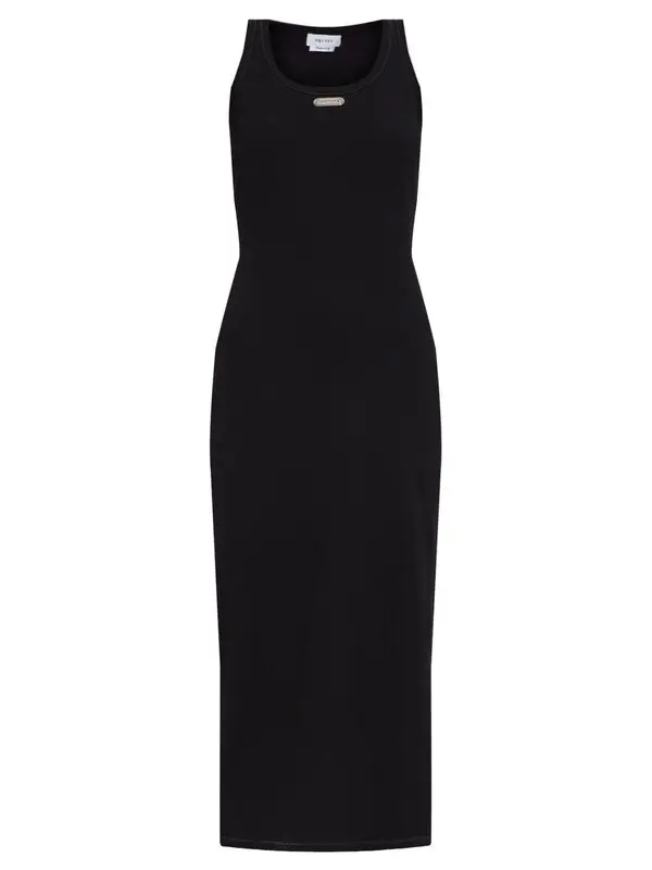 Alexander McQueen Ribbed Bodycon Midi-length Dress - Black