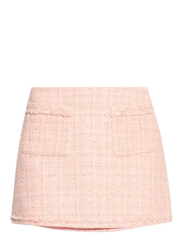 LoveShackFancy Adalena Tweed Skirt - Pink