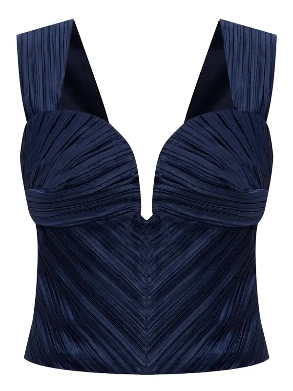 Cult Gaia Kaitlin Top - Navy Blue