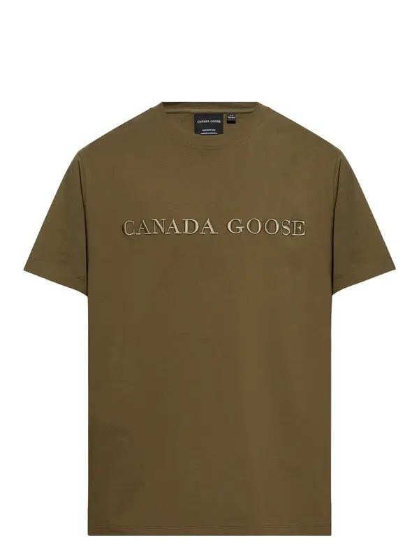 Canada Goose T-shirt With Embroidered Logo - Green