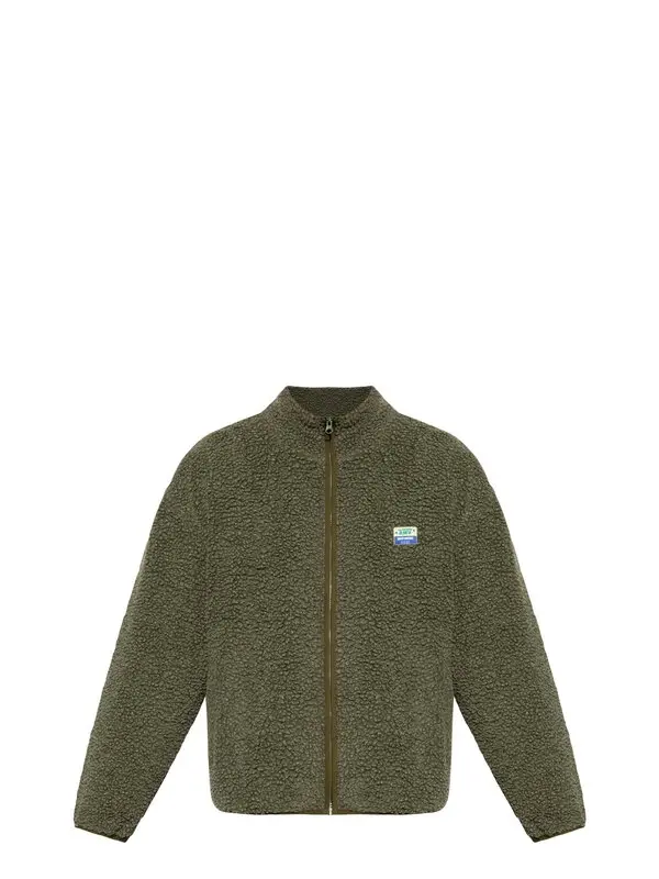American Vintage Logo Patch Zip-up Sweatshirt - Green