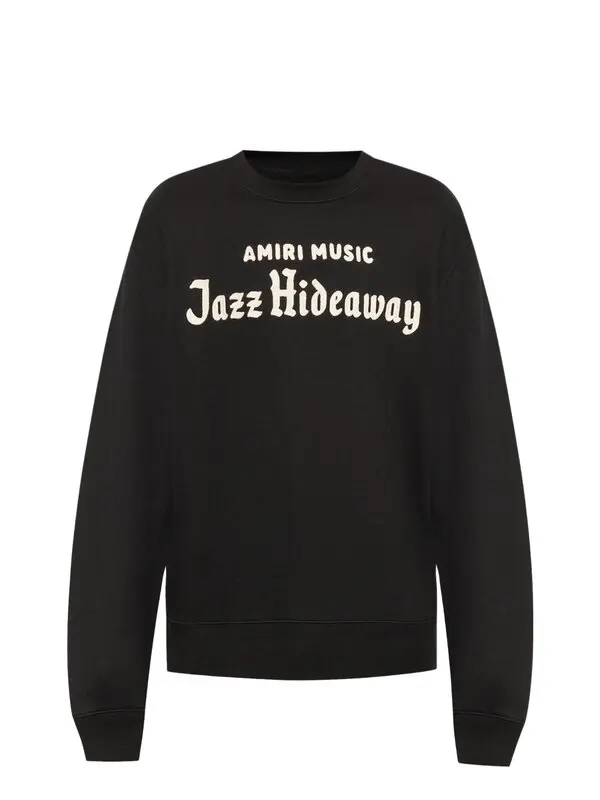 Amiri Jazz Hideaway" Cotton Sweatshirt - Black