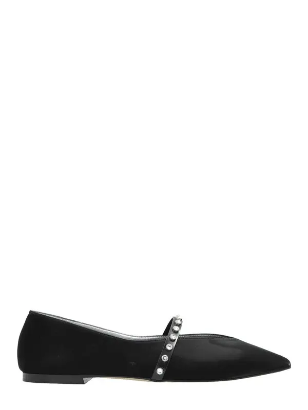 Alexander McQueen Ballerinas With Shimmering Crystals - Black