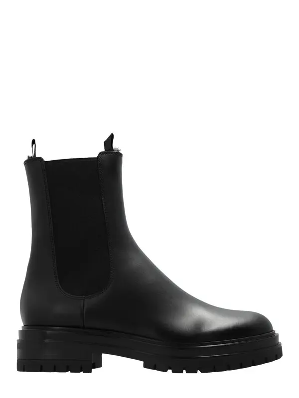 GIANVITO ROSSI Chester Leather Chelsea Boots - Black