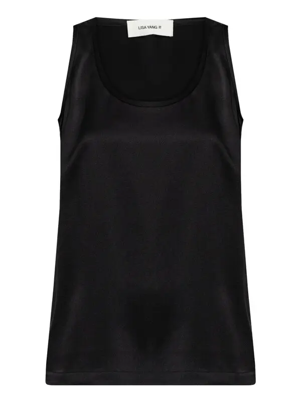 LISA YANG Sleeveless Silk Top - Black