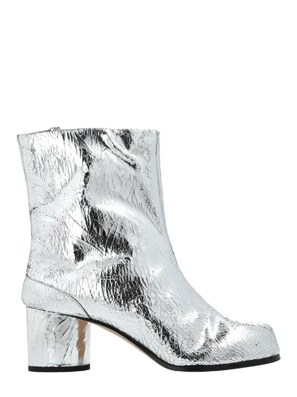 MAISON MARGIELA Leather Tabi Boots - Silver