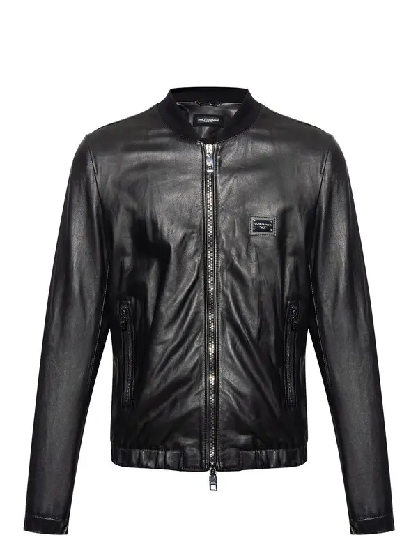 Dolce & Gabbana Lamb Leather Jacket - Black