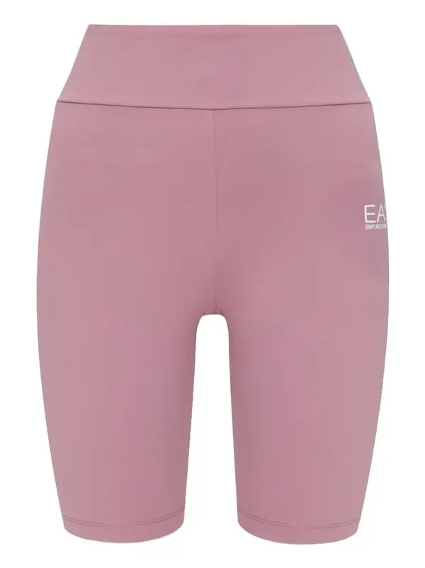 Emporio Armani Training Shorts With Printed Logo - Pink