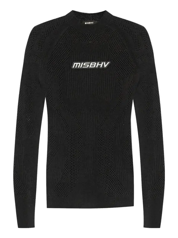 MISBHV Long-sleeve Top With Mesh Inserts - Black