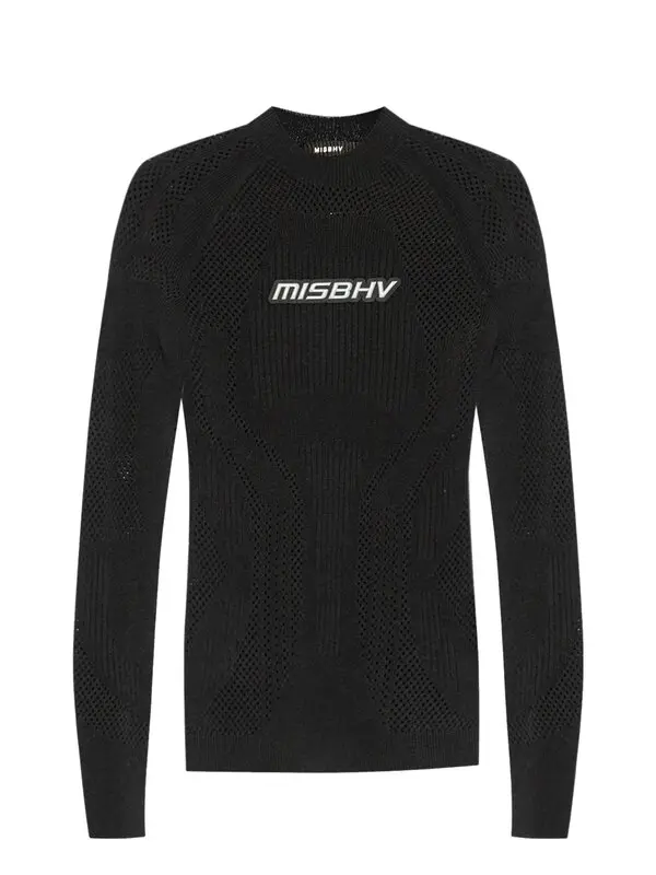 MISBHV Long-sleeve Top With Mesh Inserts - Black