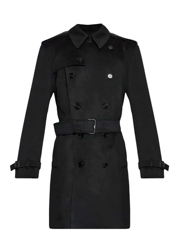 Burberry Cashmere Trench Coat - Black