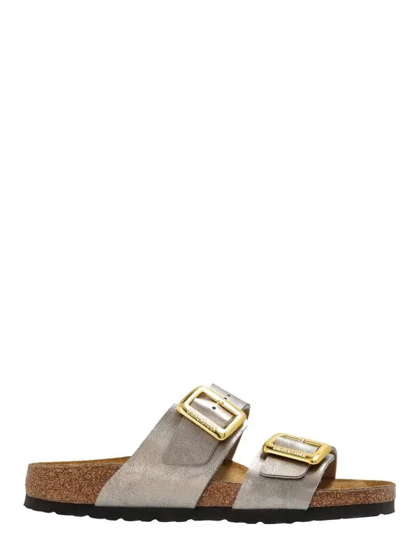 BIRKENSTOCK Sydney Cushion Buckle Slides - Gold