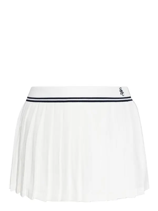 SPORTY & RICH Pleated Mini Skirt - White