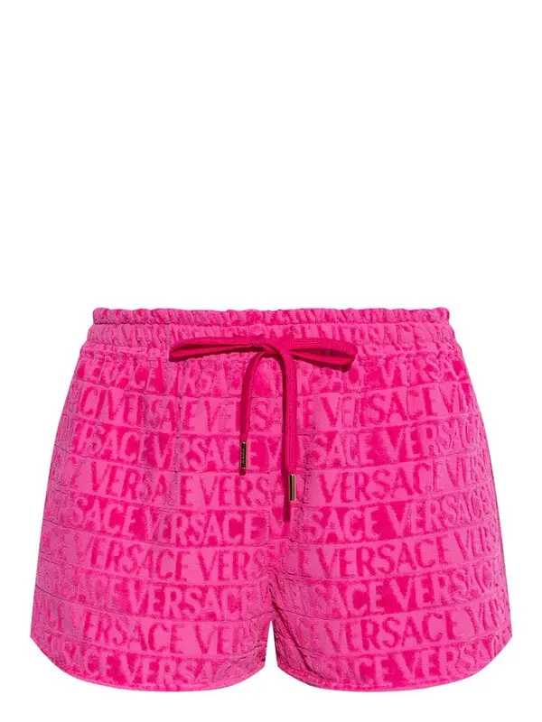 Versace Cotton Terry Shorts - Pink