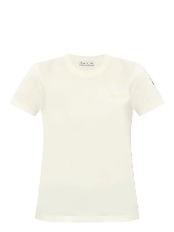 Moncler Logo T-shirt - Cream