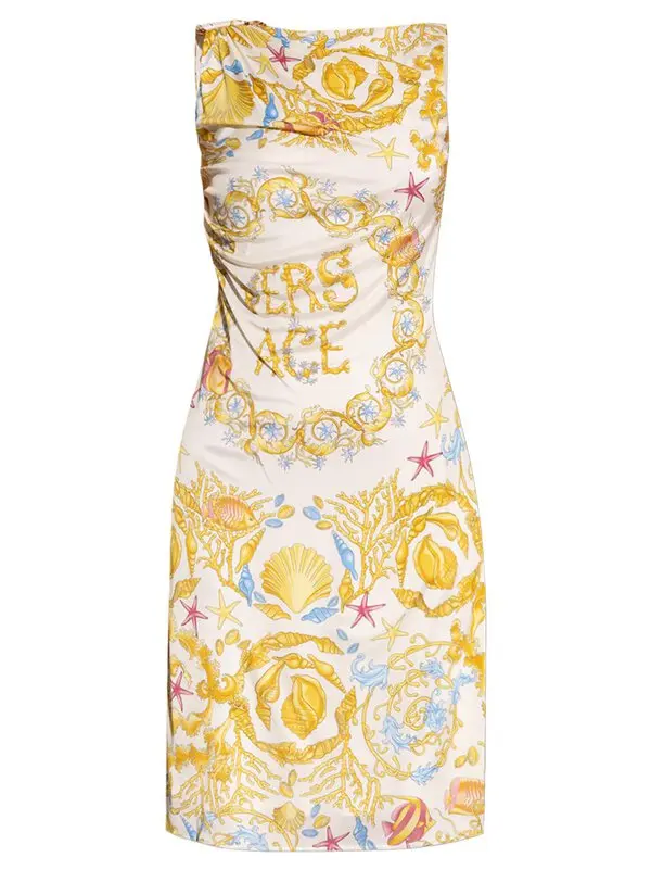 Versace Printed Sleeveless Midi Dress - Multicolour