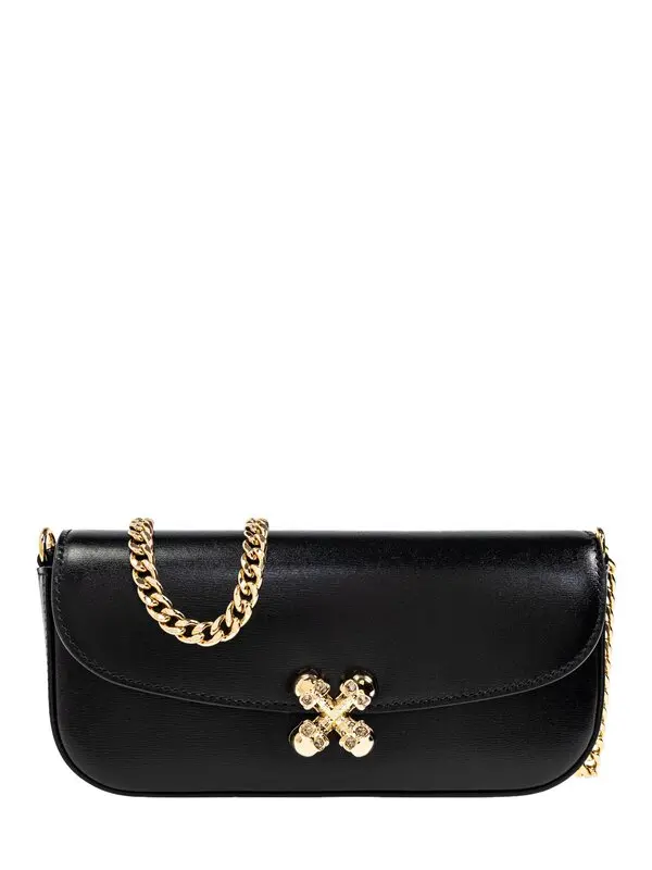 Alexander McQueen Skull Flower Small Shoulder Bag - Black
