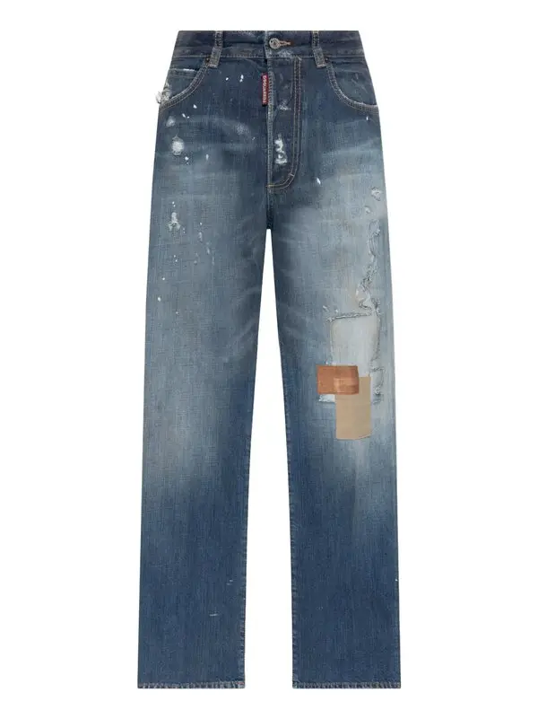 Dsquared2 Sand Diego Wide Leg Jeans - Blue