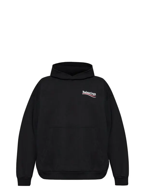 Balenciaga Logo Hoodie - Black