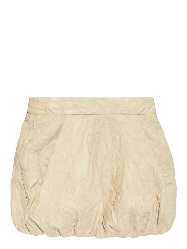 Munthe Frauke Leather Skirt - Beige